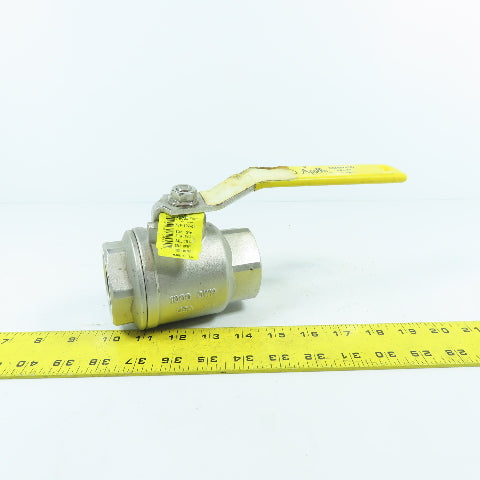 Apollo 76F-107-01 1-1/2" NPT CF8M Stainless Steel Ball Valve 1000CWP ...