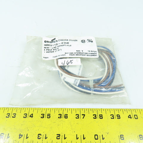 Cooper Crouse-Hinds 5000110-410E Mini-Line Receptacle 4-Pole Male 1M 6 ...