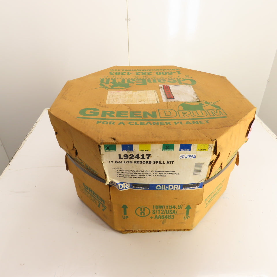 Oil-Dri L92417 17 Gallon Resorb Spill Kit Universal Socks Pillows Pads ...