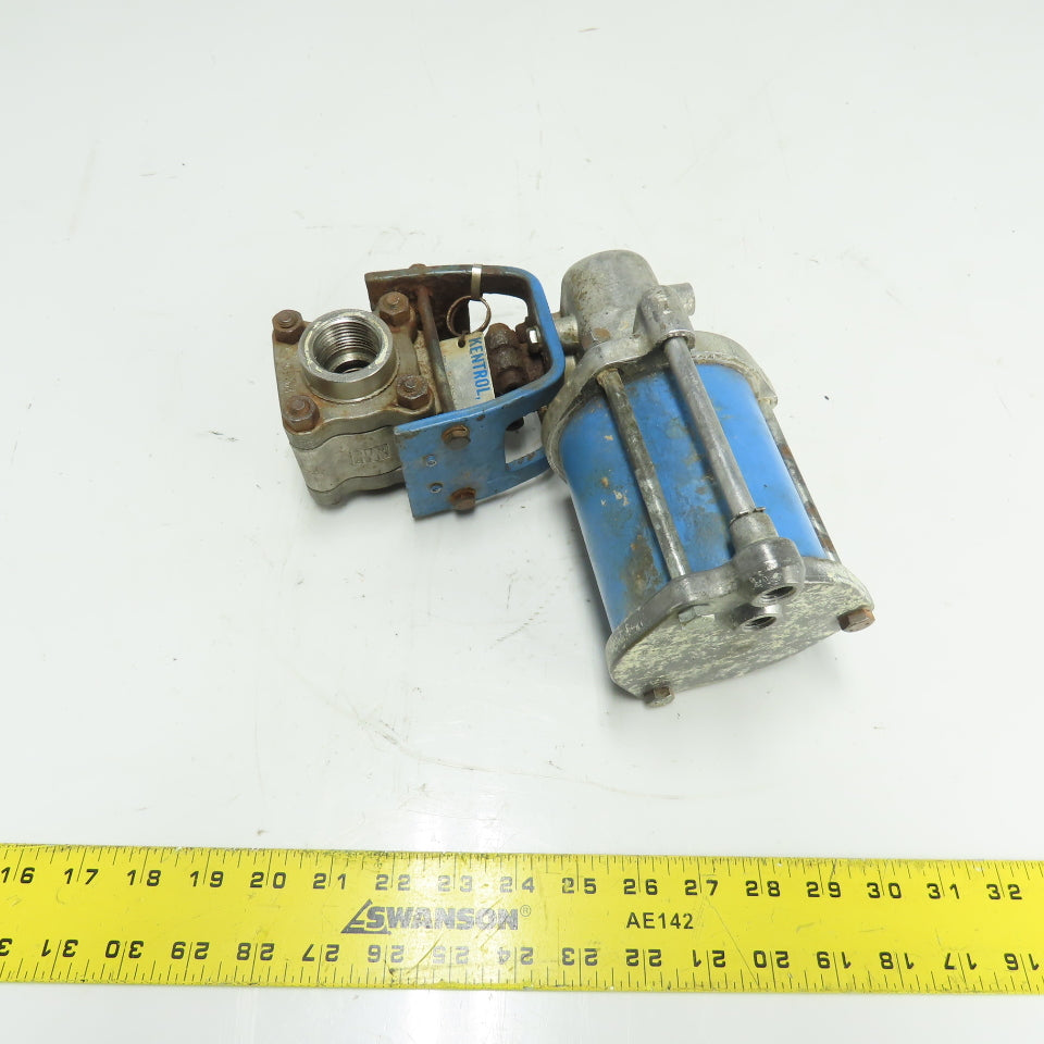 Jamesbury ST50E Pneumatic Valve Actuator W/ 1" Ball Valve – Bullseye ...