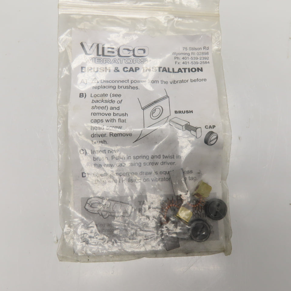 VIBCO BK-007 Replacement Brush & Cap Installation Kit SCR-100 SCR-300 ...