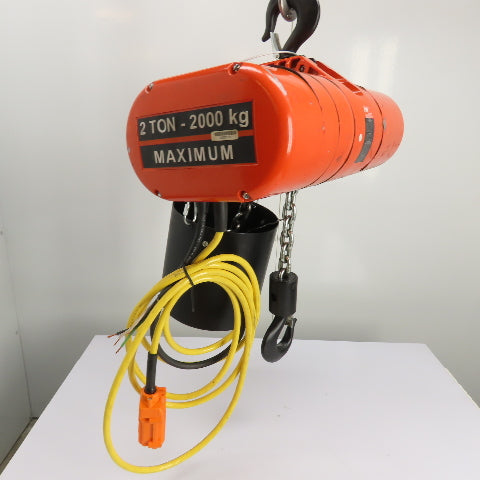 CM Lodestar Model RRS 2Ton 4000LB Electric Chain Hoist 20'Lift 16FPM 2 ...